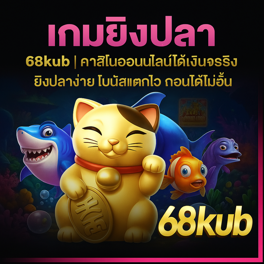 เกมยิงปลา 68kub | คาสิโนออนไลน์ได้เงินจริง ยิงปลาง่าย โบนัสแตกไว ถอนได้ไม่อั้น